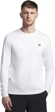 Lyle & Scott Einfarbiges Langarm-T-Shirt - - Tops - Herren - Wei&szlig; - S