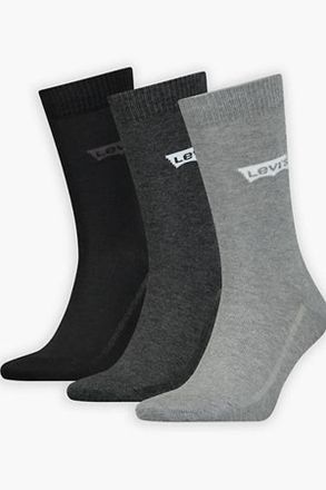 Levi's Chaussettes Standard En Coton Recyclé Logo Batwing Lot De 3 - Homme - Gris / Grey Combo - 39