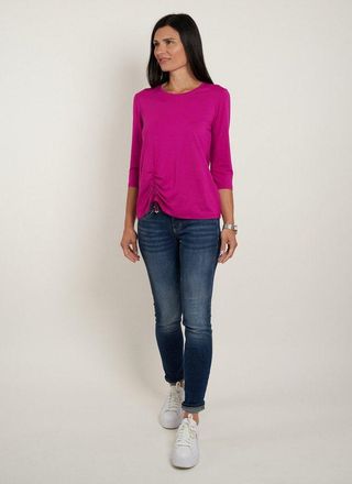 Seidel Moden 3/4-Arm-Shirt mit Raff-Detail vorne - MADE IN GERMANY