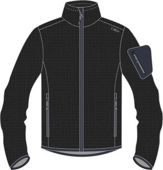 F.lli Campagnolo MAN JACKET NERO-GRAFFITE - 58