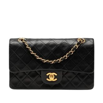Chanel Pre-owned Vintage Quilted Double Flap Shoulder Bag - - Pre-owned - Damen - Schwarzk - ONE SIZE