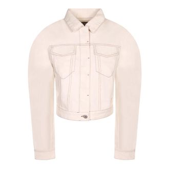 Jacquemus Ovalo de-N&icirc;mes Denim Jacke - - Jackets - Damen - Wei&szlig; - XS