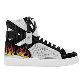 Philipp Plein Homme, Chaussures, Multicolore, Taille: 41 EU Crystal Flame Money Beast Hi-Top