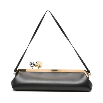 Jacquemus Femme, Sacs, Noir, Taille: ONE Size Sac &agrave; bandouli&egrave;re noir &agrave; fermoir kiss-lock