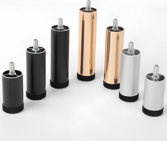 Generic 2er-Pack Verstellbare M&ouml;belf&uuml;&szlig;e Aus Aluminiumlegierung, F&uuml;r TV-St&auml;nder, Sofas, Kommoden, Runde Kleiderschrankbeine, Metalltischf&uuml;&szlig;e, M8-Schraube(Schwa