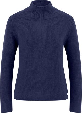 Fynch-Hatton Feinstrickpullover aus Reiner Wolle mit Stehkragen Aura Blue/XL