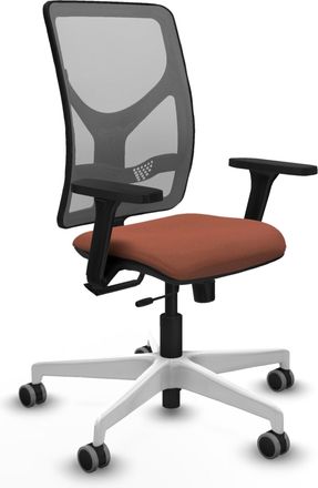 Piqueras y Crespo B&uuml;rostuhl, R&uuml;ckenlehne, Netzstoff, mit 3D-Armlehnen, h&ouml;henverstellbare Lendenwirbelst&uuml;tze, ausgestattet mit Syncro/Traslack und Schneideschaum, Grau/B