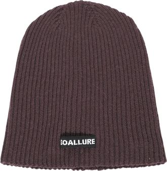 SoAllure Femme, Accessoires, Brun, Taille: ONE Size Bonnet en maille c&ocirc;tel&eacute;e