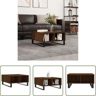 vidaXL Wohnzimmertisch Holz - Couchtisch Braun Eichen-Optik 60x60x30 cm Holzwerkstoff