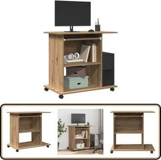 vidaXL Schreibtisch Artisan-Eiche 80x50x75 cm Holzwerkstoff - Vidaxl