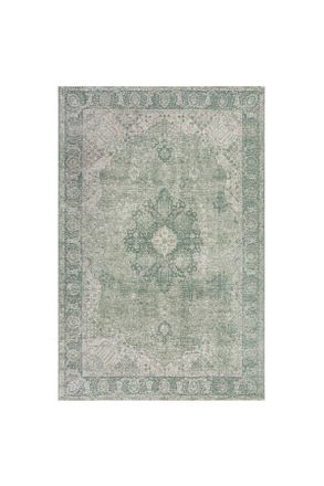 Xora Vintage-Teppich Manhattan, Gr&uuml;n, Textil, Vintage, rechteckig, 120x170 cm, Reach, AZO-frei, f&uuml;r Fu&szlig;bodenheizung geeignet, pflegeleicht, Teppiche & B&ouml;de