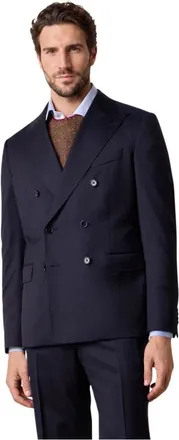Brooks Brothers Doppelreihiger Performance Twill Blazer - - Jackets - Herren - Blau - L