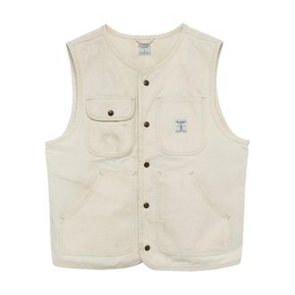 Roy Rogers Homme, Vestes, Blanc, Taille: S Gilet en toile