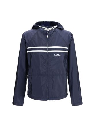 Prada Mens Oversize Re-Nylon Jacket Blue-White Padded & Down Blue/white