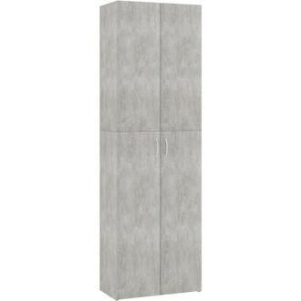 vidaXL Armoire de bureau Gris béton 60x32x190 cm Bois dingénierie vidaXL