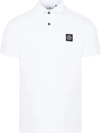 Stone Island Homme, Tops, Blanc, Taille: 2XL Polo Chemises