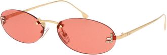 Fendi Sonnenbrille Gold/Rosa