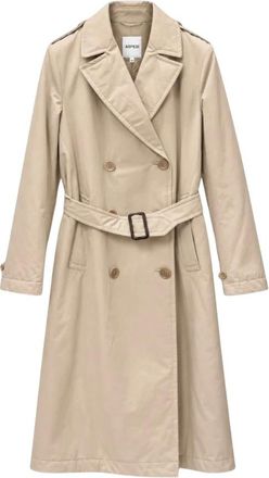 Aspesi Manteau en toile m&eacute;lang&eacute;e de coton rembourr&eacute; Thermore - Femme - Manteaux - Beige - Taille: 36 FR