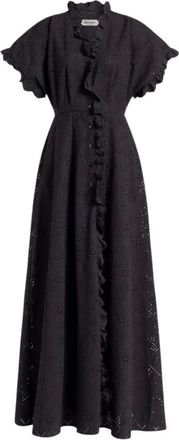 Alberta Ferretti Femme, Robes, Noir, Taille: 38 FR Robe en dentelle Sangallo