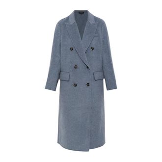 Rag & Bone Zweireihiger Mantel mit einzelner R&uuml;ckenschlitz - - Coats - Damen - Blau - S
