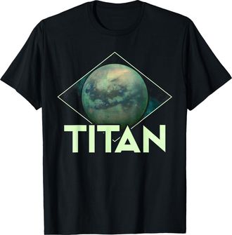 Titan Mond Saturn Planet Sonnensystem Astronomie T-Shirt