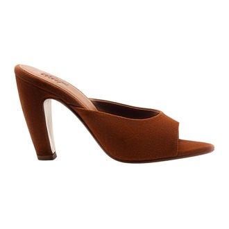 Gia Borghini Femme, Chaussures, Brun, Taille: 40 EU Edmonde Suede Sabot Sandal