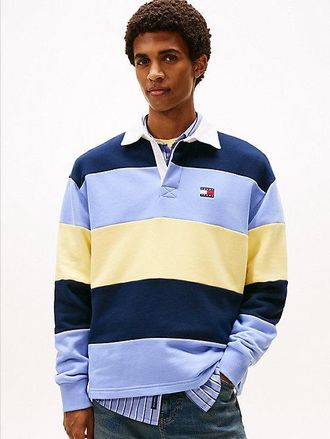 Tommy Hilfiger Polo de rugby &agrave; rayures et badge Tommy