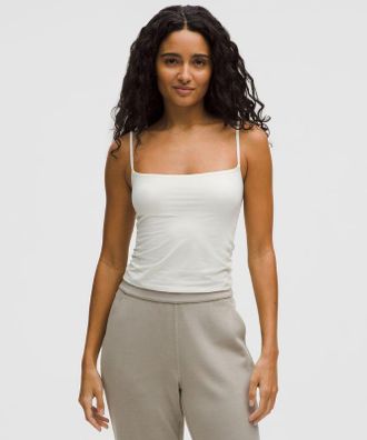 lululemon Wundermost Tanktop aus ultrasoftem Nulu mit verstellbaren Spaghettitr&auml;gern f&uuml;r Frauen - Gr&ouml;&szlig;e XL in Bone