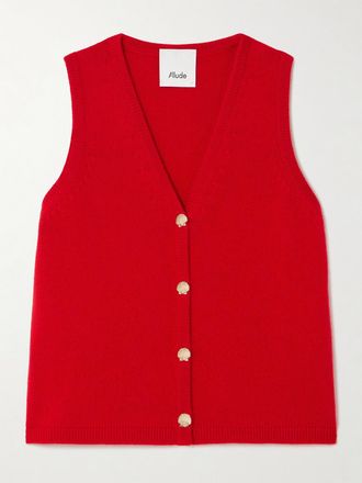 Allude Cardigan Sans Manches En Cachemire - Rouge