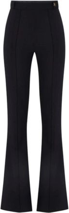 Elisabetta Franchi Femme, Pantalons, Noir, Taille: 40 FR Pantalon Cr&ecirc;pe Double Stretch