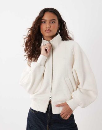 Polo Ralph Lauren sweat-shirt zipp&eacute; &eacute;cru-Blanc