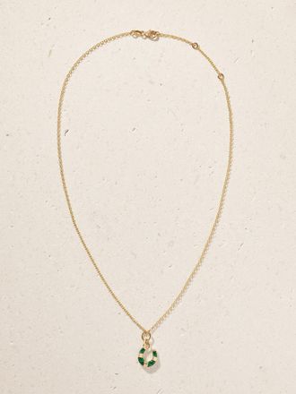 Foundrae Horseshoe Kette Aus 18 Karat Gold Mit Malachit