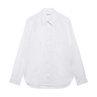 Dries Van Noten Carvies Satinhemd mit klassischem Kragen - - Shirts - Herren - Wei&szlig; - L