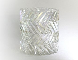 Kaheku Teelichthalter Glas Tischlicht Hathor lüster klar d10,5 h12 cm