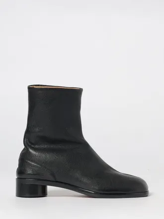 Maison Margiela Bottines Tabi en cuir de mouton avec fermeture lat&eacute;rale