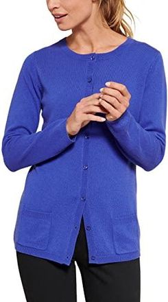 Damart Cardigan Pur Cachemire Femme Bleu Taille 46/48