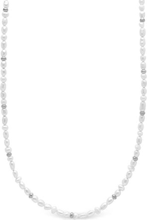 Nialaya Halskette mit Barockperlen - Weiß