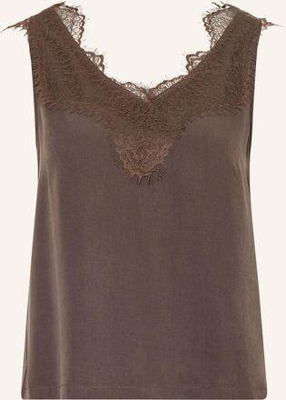 Smith & Soul Top Mit Spitze braun
