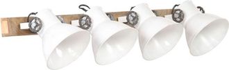 vidaXL Wandlampe Industriestil Wei&szlig; 90x25 cm E27 Vidaxl