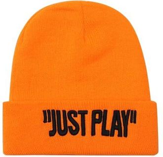 Generic Hommes Automne/Hiver Couleur Unie Tricot&eacute; Chaud Grand Bandeau Brod&eacute; Pull Chapeau Chapeau V&ecirc;tements pour Temps Froid, dor&eacute;, Taille unique