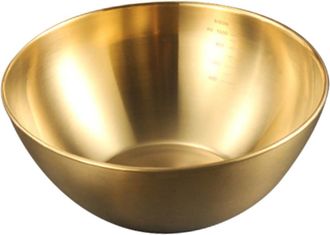 DOITOOL Edelstahlsch&uuml;ssel Gold K&uuml;chen Salatsch&uuml;ssel mit Gro&szlig;er Kapazit&auml;t Robuste Dickwandige Sch&uuml;ssel als Multifunktionsbeh&auml;lter f&uuml;r Teig Obst und Gem&uuml;se Stap