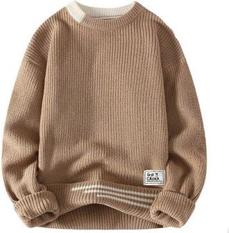 Generic Pull Homme Hiver Pullover Longue Pull Homme Mode Col Rond Casual, Confortable et &Eacute;l&eacute;gant pour lAutomne