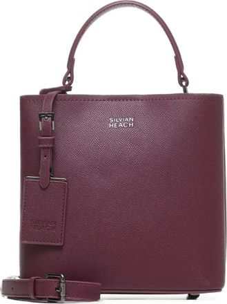 Silvian Heach Femme, Sacs, Rouge, Taille: ONE Size Shopper Squadrata Effetto Saffiano