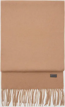 Mango &Eacute;charpe unie &agrave; franges marron moyen - Homme - Taille unique - MANGO MAN