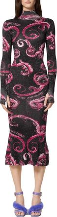 Versace Jeans Couture Femme, Robes, Multicolore, Taille: 36 FR Robe Midi Lurex