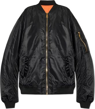 Balmain Homme, Vestes, Noir, Taille: S Blouson aviateur en nylon imprim&eacute;