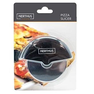 Nerthus Kitchenware Nerthus FIH 089 Pizza Ronde en Acier Inoxydable avec Surface antidérapante