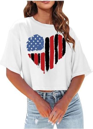 Generic Hauts courts d&eacute;t&eacute; &agrave; manches courtes pour femmes 2025 graphique d&eacute;contract&eacute; coupe ample t-shirts courts mignons pour sortir, demi-chemises basiques, t-