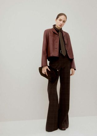 Mango Jacke mit Ledereffekt und Taschen br&auml;unliches orange - Damen - XXL - MANGO