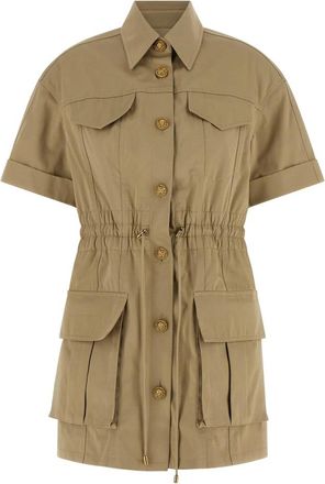 Balmain Femme, Robes, Vert, Taille: 36 FR Four Pocket Button Dress